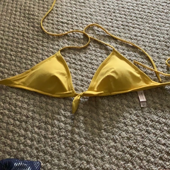 Victoria's Secret | Swim | Copy Vs Yellow String Bikini Triangle Top ...